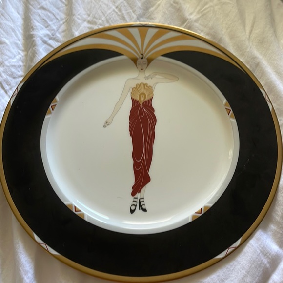 Erte | Dining | Vintage 985 Erte Bone China Charger Plates 12 Inle ...
